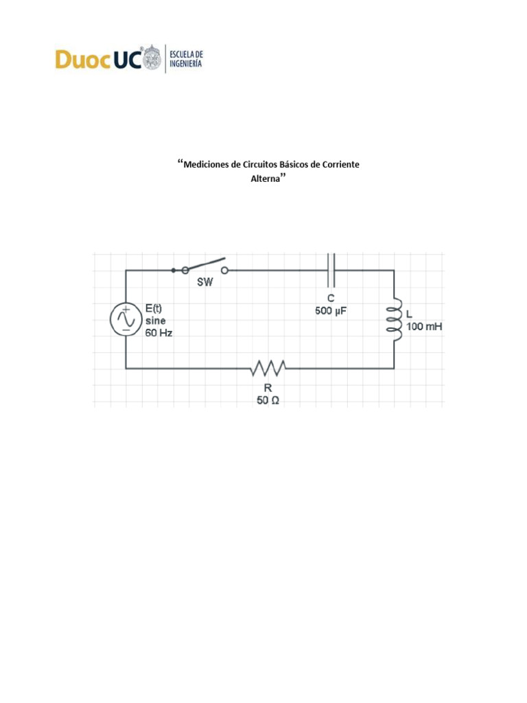 1.5.1 Guia Taller Mediciones de Circuitos Basicos en Corriente Alterna | PDF | Corriente ...