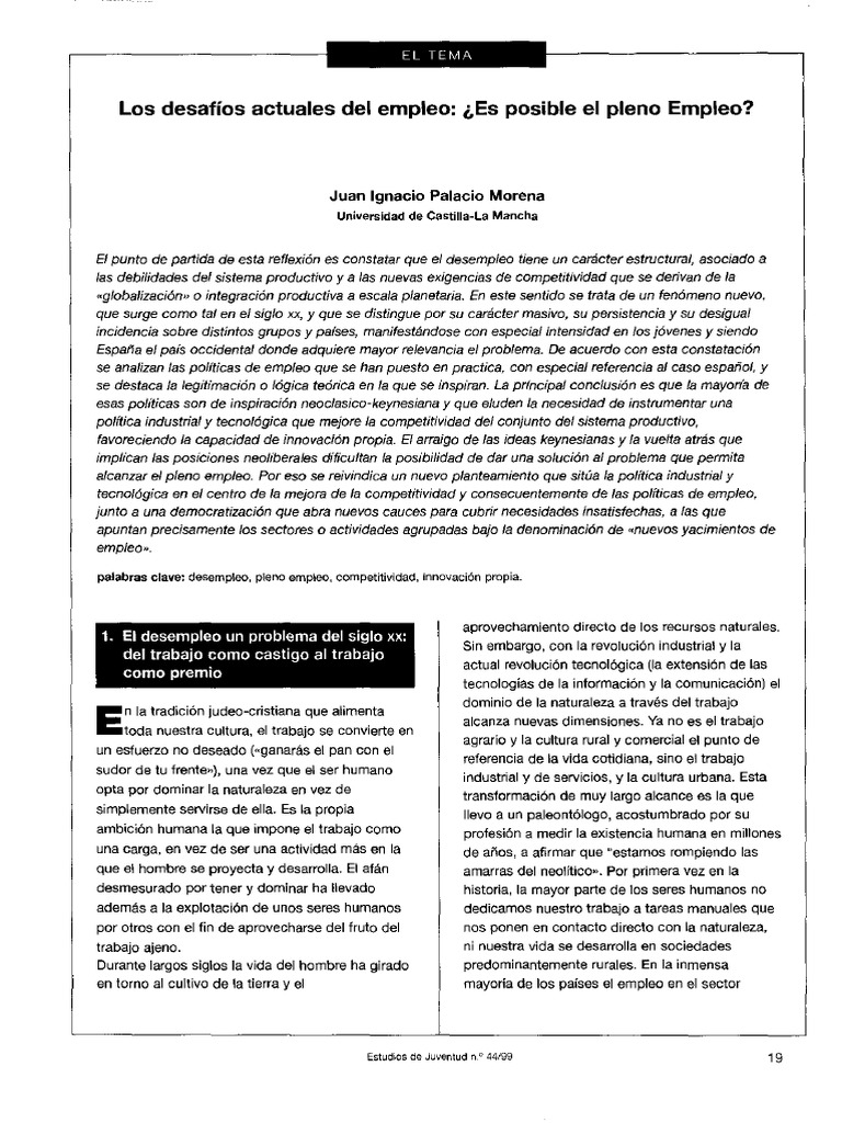 Keynes y El Pleno Empelo | PDF