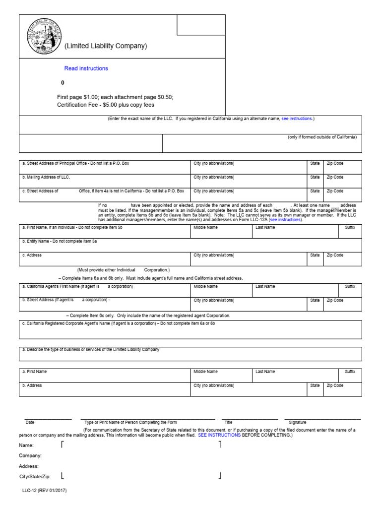 Filed: Secretary of State Statement of Information | PDF | Limited ...