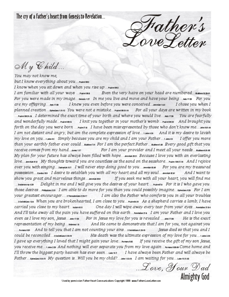 Father's Love Letter | PDF | Gospel Of Matthew | Jeremiah