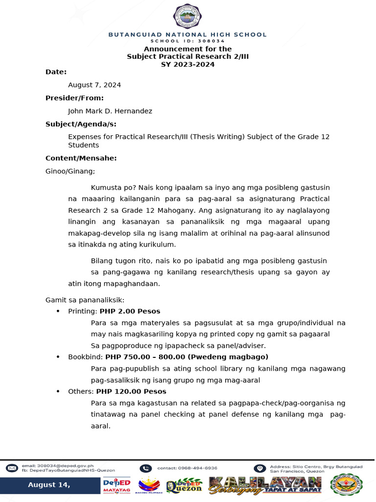 BNHS - G12 PR2 | PDF