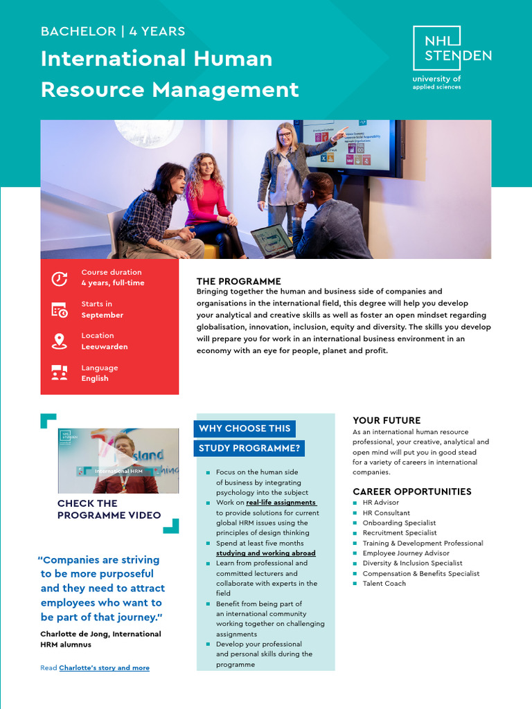 NHL Ba International Human Resource Management LWD FT | PDF | Human ...