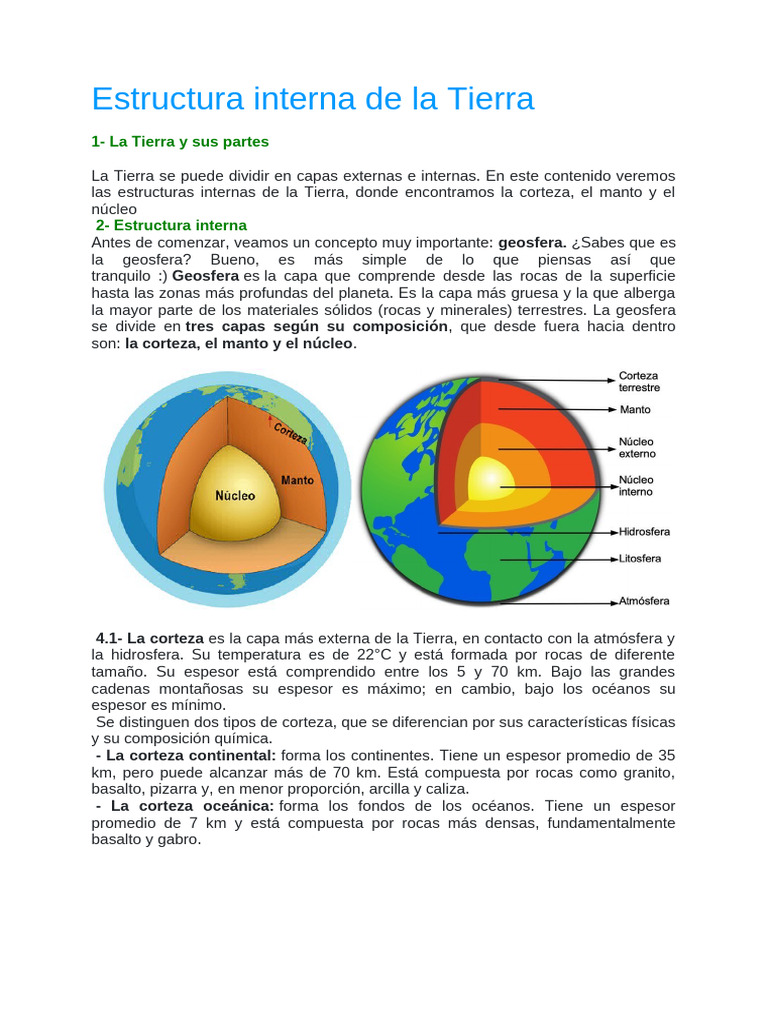 Estructura interna de la Tierra-atmosfera | PDF | Atmósfera | Atmósfera de tierra