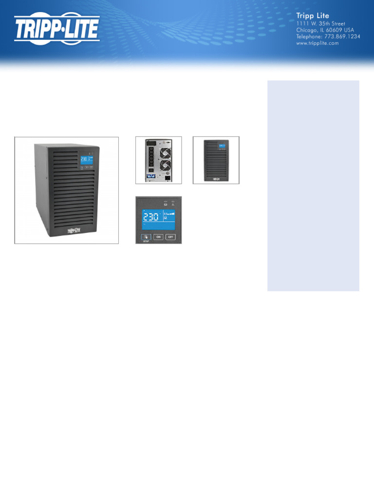 TRIPPLITE UPS 2KVA DATASHEET | PDF | USB | Electricidad