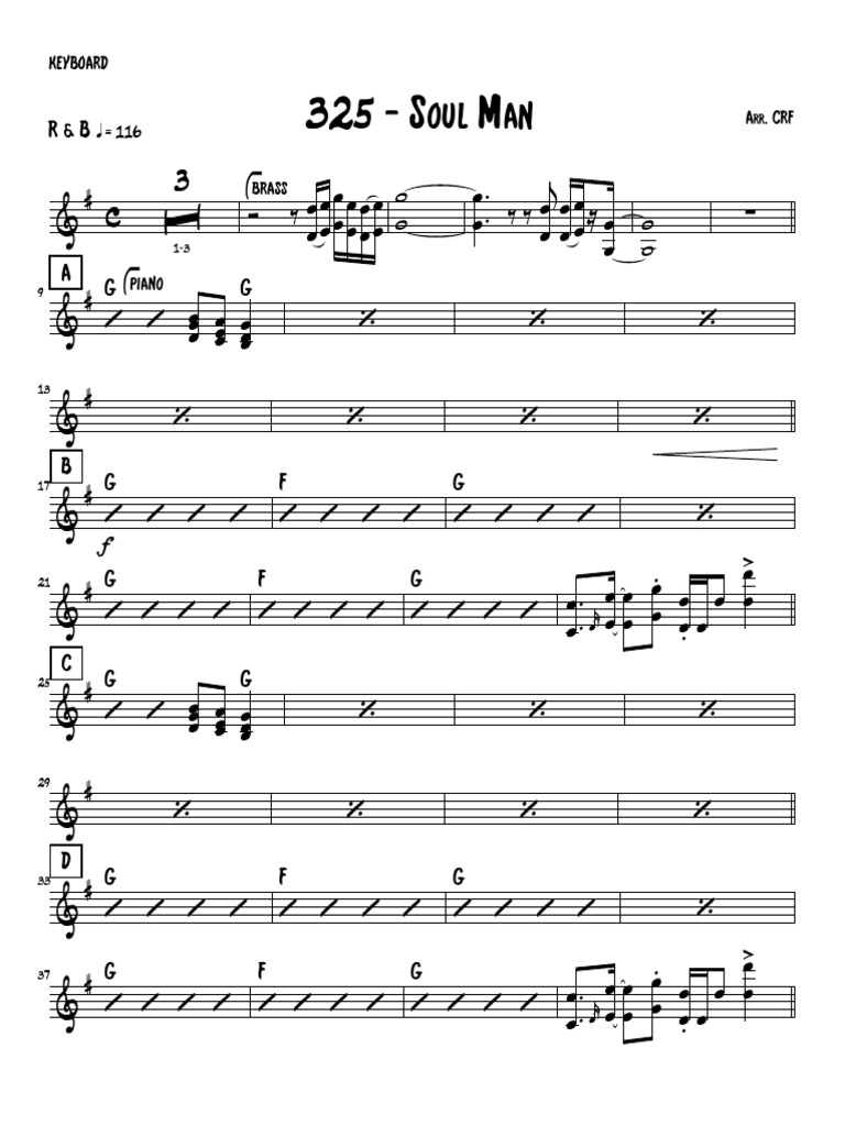 325 - Soul Man - KEYBOARD | PDF