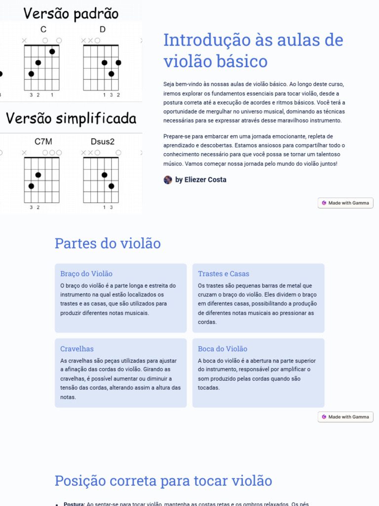 Aulas De Violão Pdf Guitarras Acorde Música