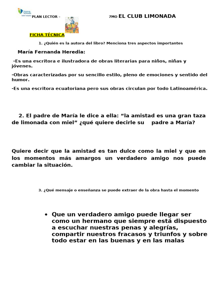 Club Limonada | PDF | Artes del Lenguaje y Comunicación | Ficción general