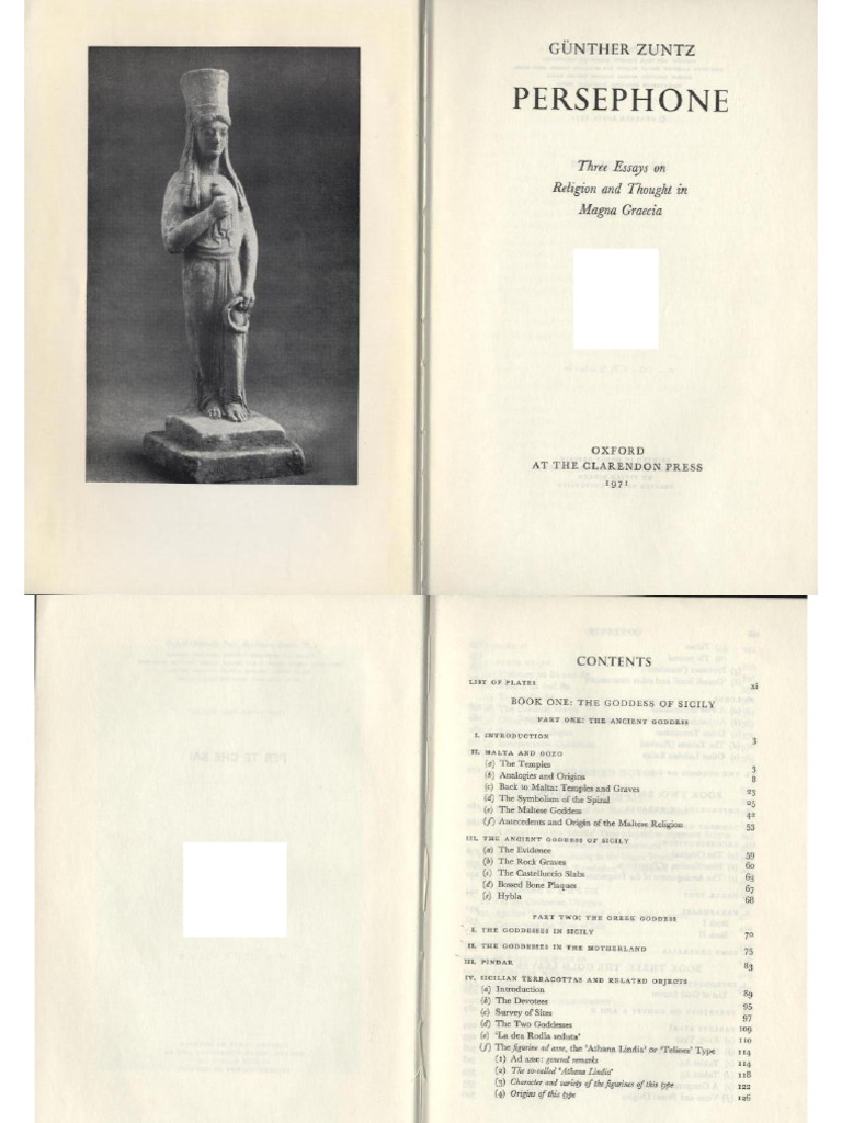 Persephone Three Essays On Religion and Thought in Magna Graecia ...