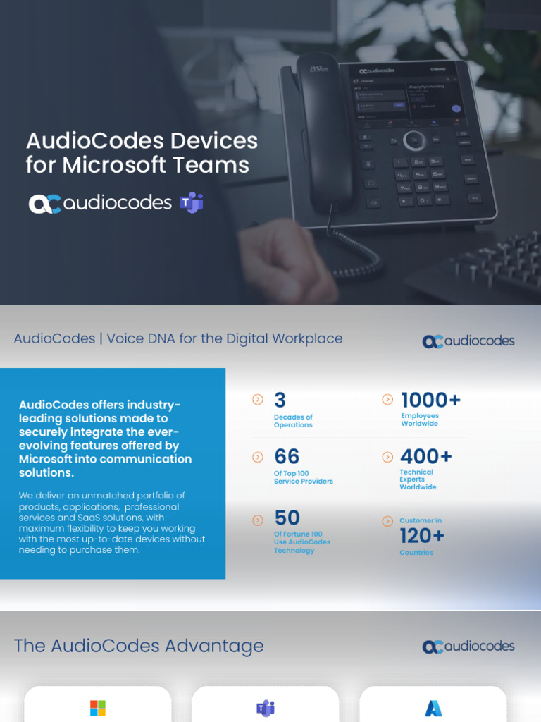 2023 - Microsoft Teams - AudioCodes MTRs and Native Teams Phones ...