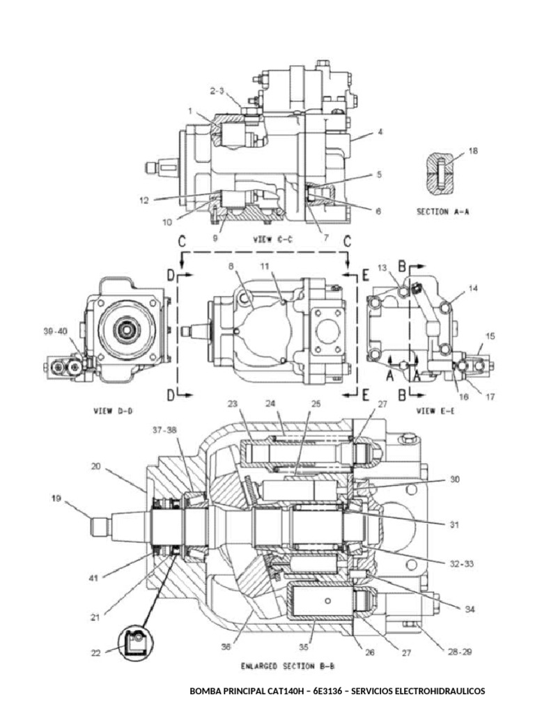 Despiece Bomba Principal PVH74 PN6E-3136 | PDF | Engines | Engine Technology