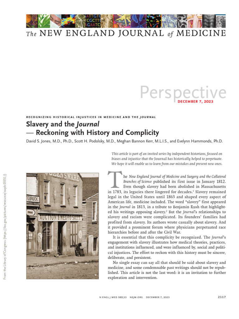 SLAVERY and The NEJM | PDF | Slavery | Slavery In The United States