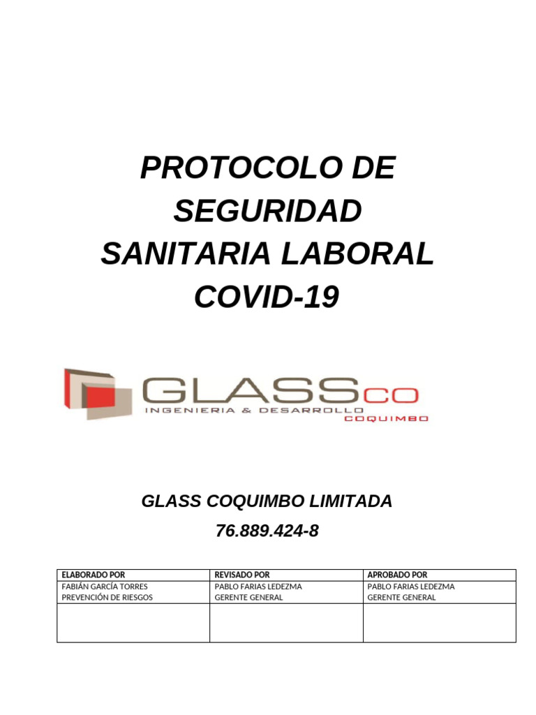 Protocolo de Seguridad Sanitaria C19 Ley 21.342 | PDF | Lavado de manos | Agua