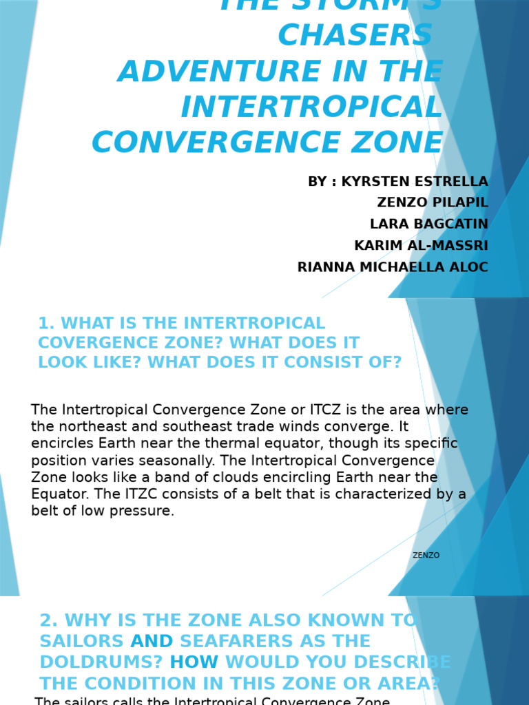 The Storms Chasers Adventure in The Intertropical Convergence Zone ...