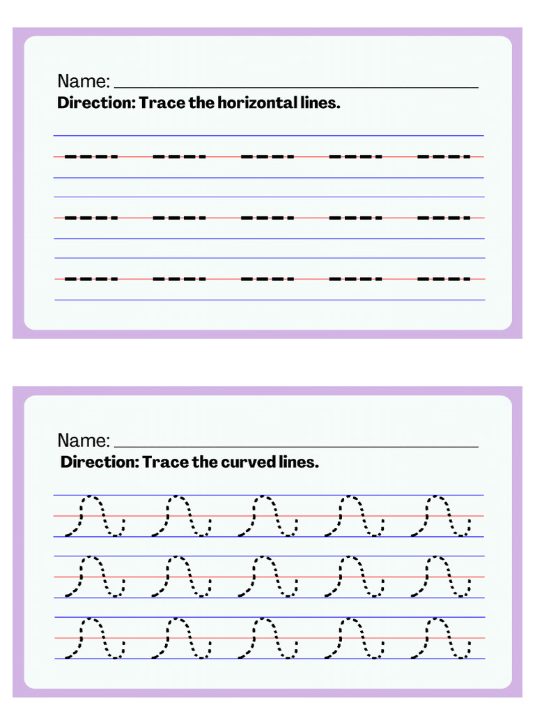 ABC, 123, Lines Trace | PDF