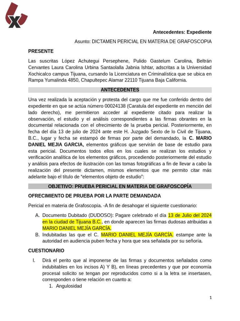 Dictamen en Materia de Grafos | PDF | Método científico | Escritura