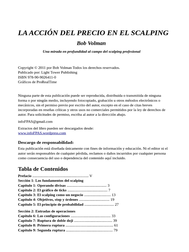 La Acción Del Precio en El Scalping (Bob Volman) | PDF | Mercado de ...