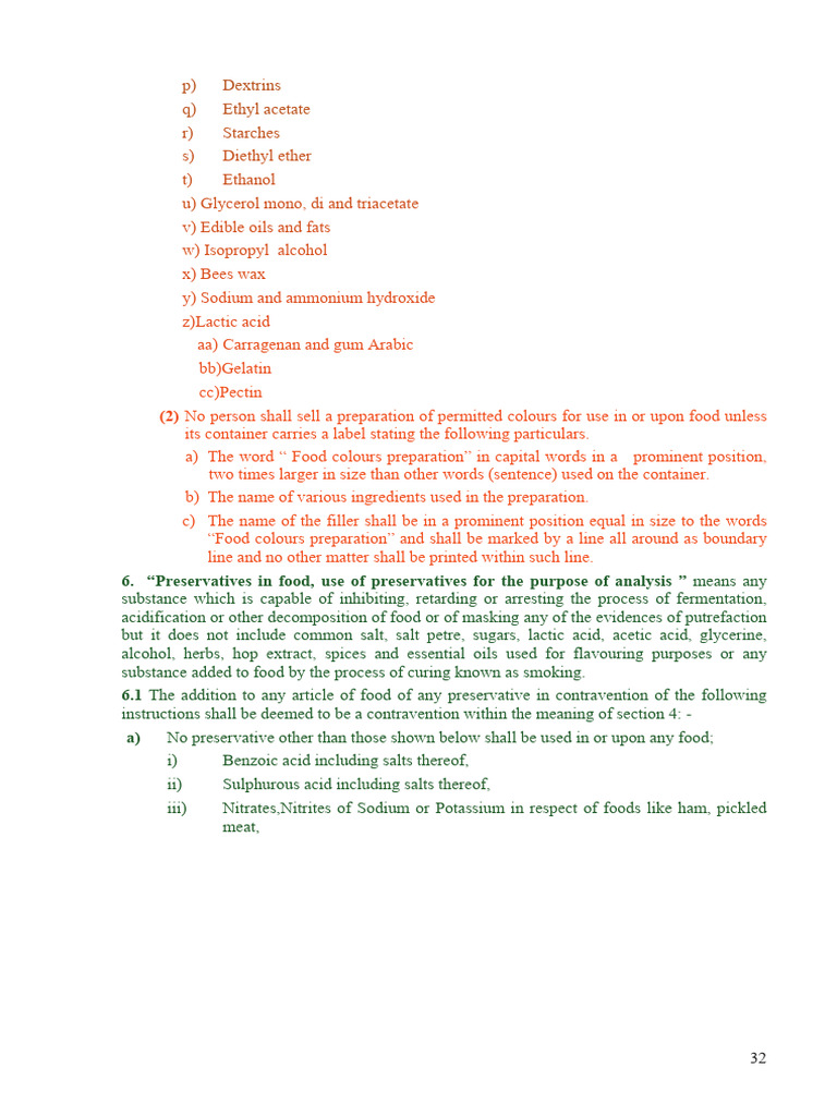 Use of preservatives in foods | PDF | Fruit Preserves | Formaldehyde