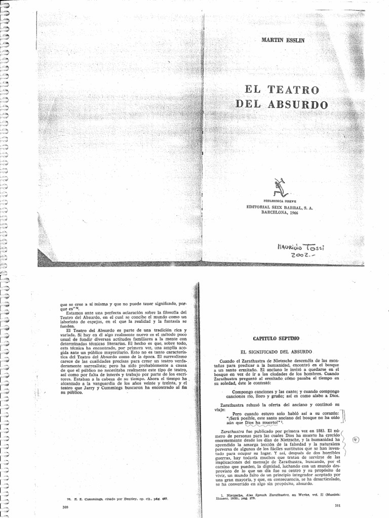 Esslim, El Teatro Del Absurdo | PDF