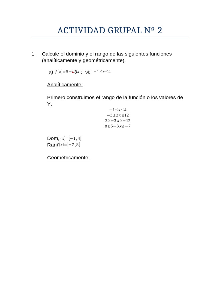 Actividad Grupal #2 | PDF | Matemáticas | Análisis matemático