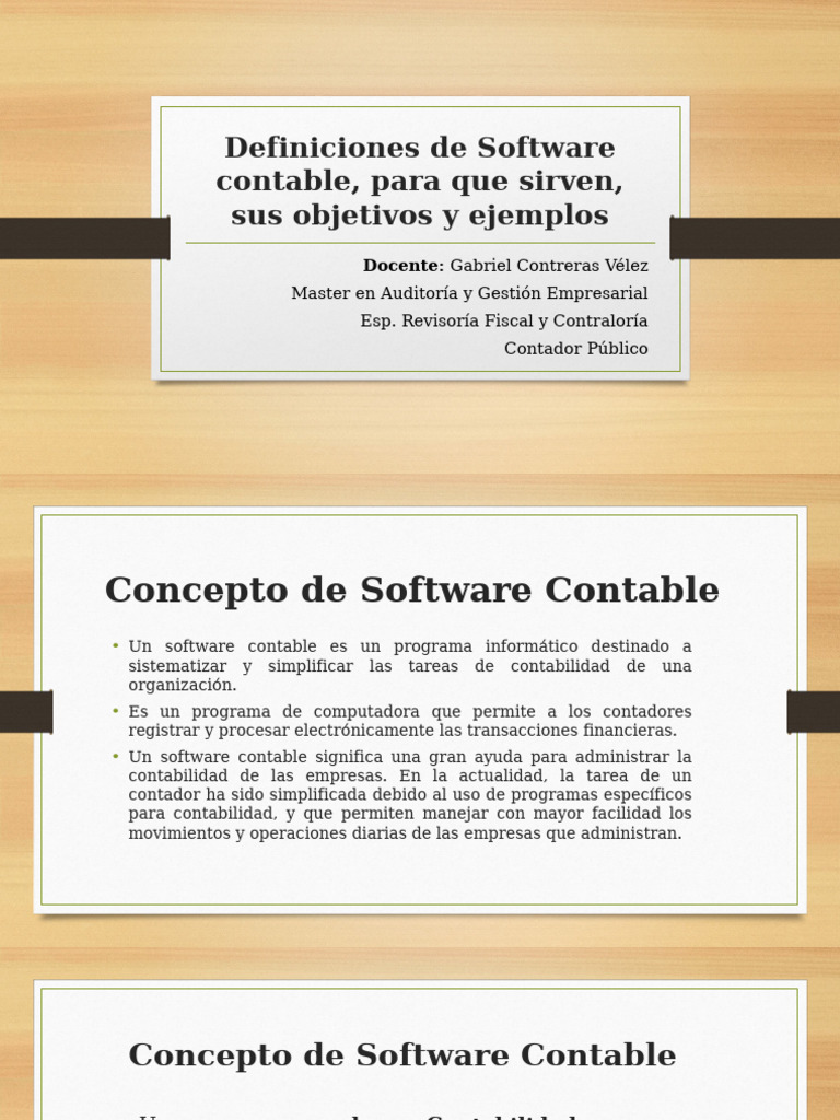 Clase 1 Que es un software contable | PDF | Contabilidad | Planificación de recursos empresariales