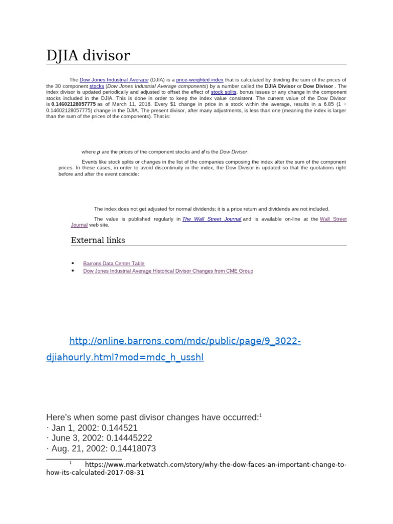 Reconstructing DOW | PDF | Dow Jones Industrial Average | Companies Of ...