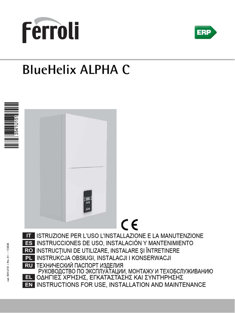 Manual de Utilizare Centrala Termica in Condensare Ferroli Bluehelix ...