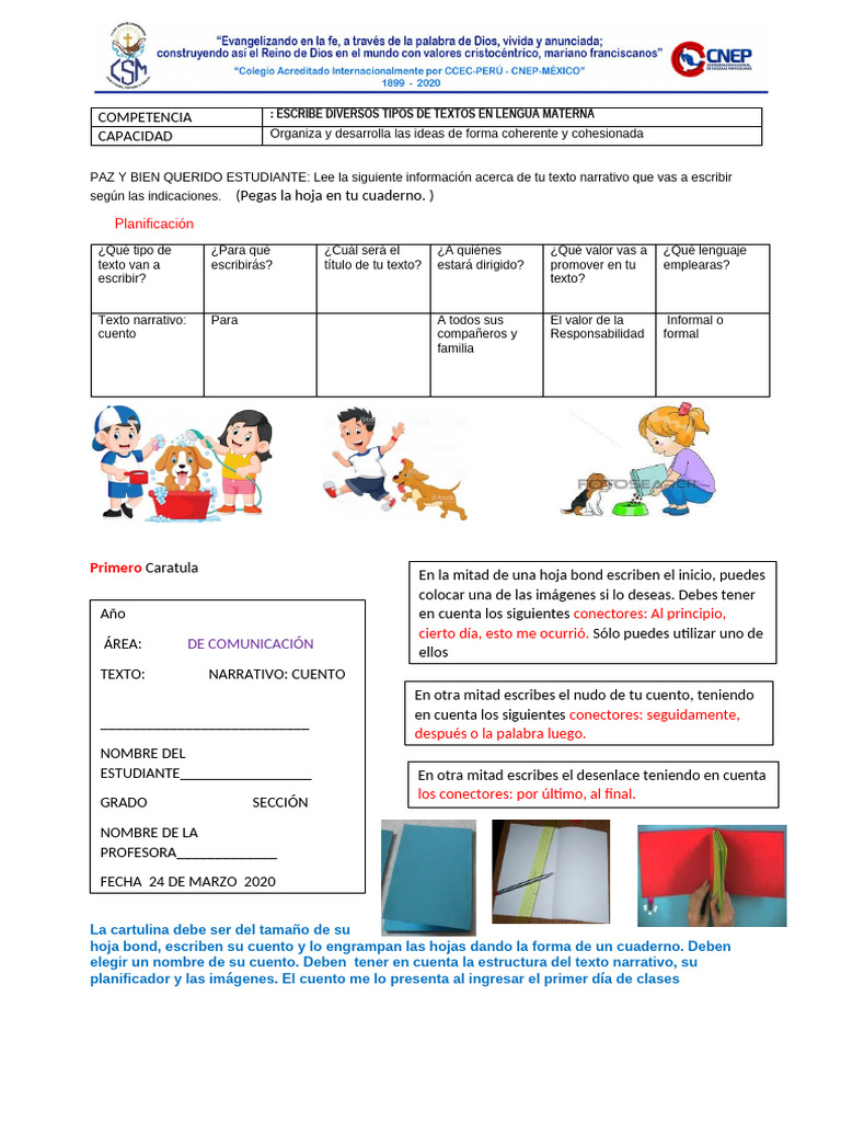 Guía para Escribir un Cuento Narrativo | PDF | Lingüística ...