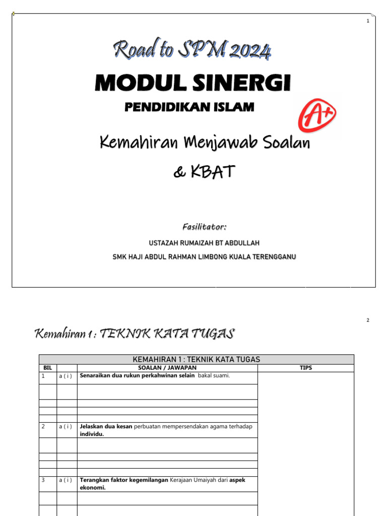 Modul Sinergi Teknik Kbat | PDF