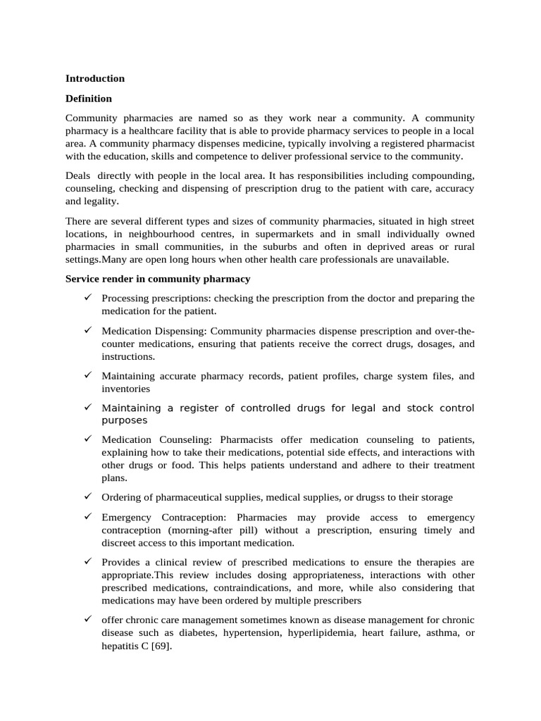 Community Pharmacy | PDF | Pharmacy | Medical Prescription