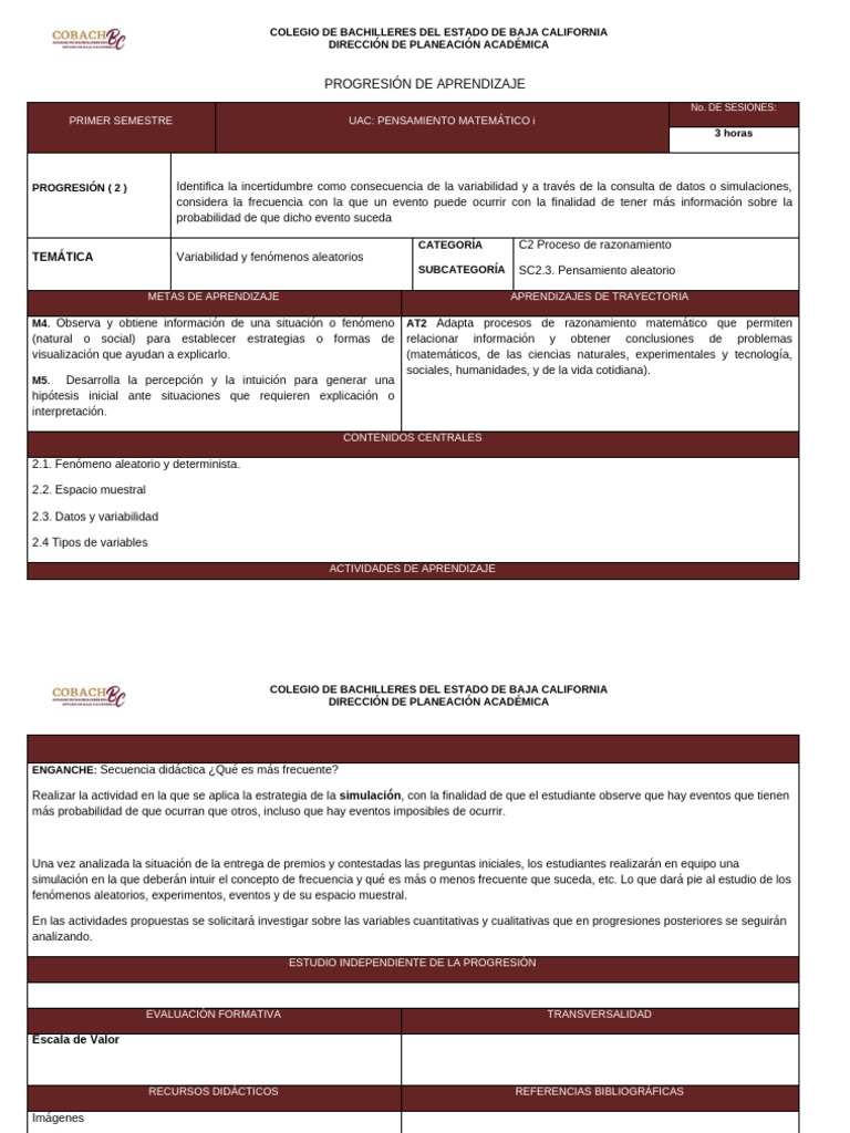 Progresión 2 | PDF | Matemáticas | Simulación