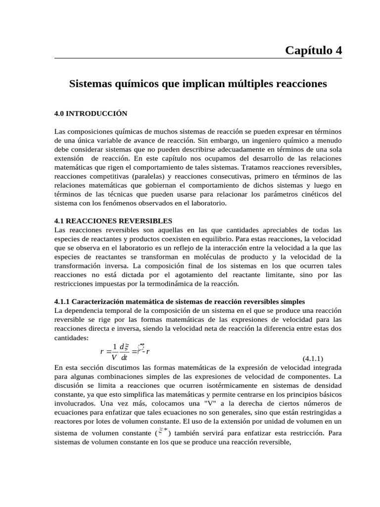 3 Borrador (Cap 4 y 5 Del Texto) | PDF | Equilibrio químico | Ecuaciones