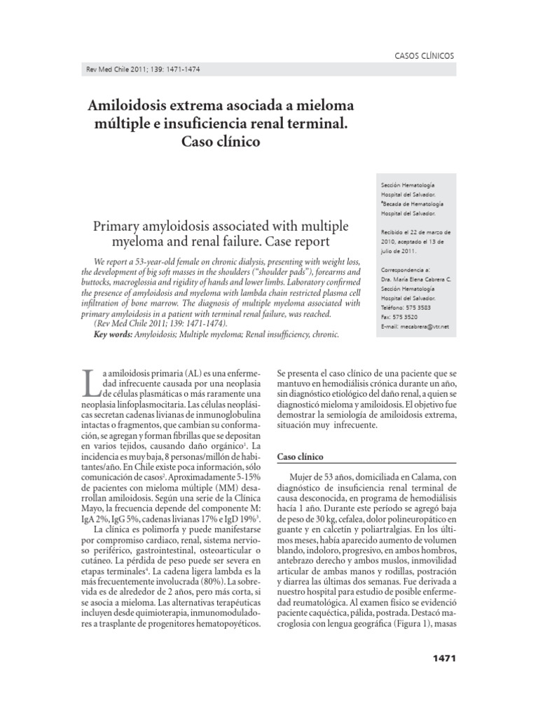 CASO 4 Paper Complementario | PDF | Mieloma múltiple | Nervio