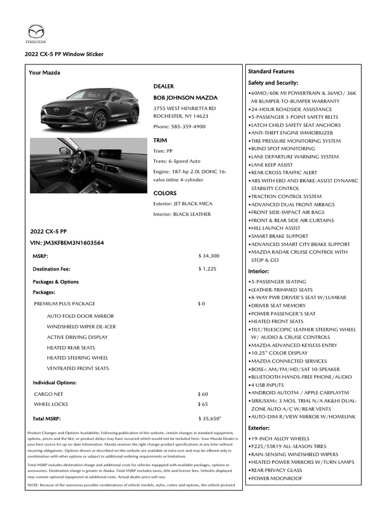 JM3KFBEM3N1603564 Windowsticker | PDF | Airbag | Car