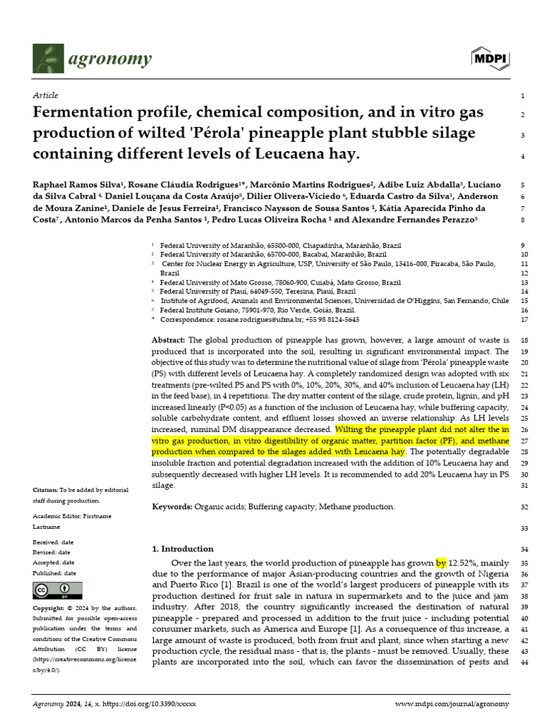 Paper Agronomy | PDF | Brazil