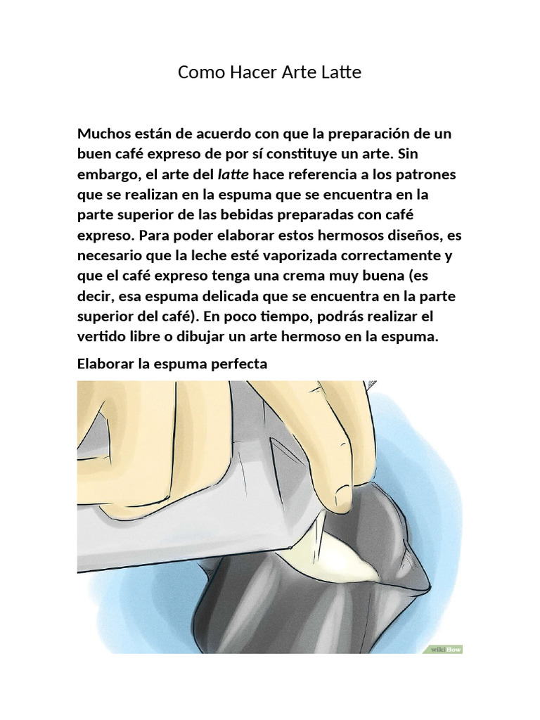 Como Hacer Arte Latte | PDF | café | Bebida