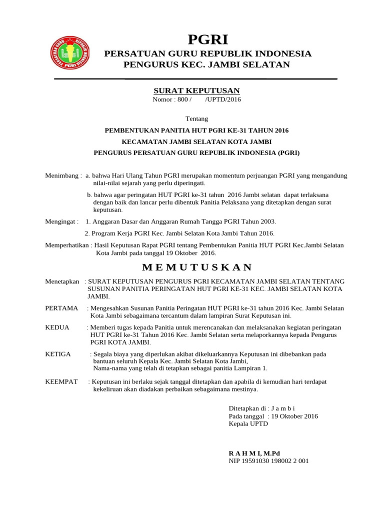 440331919-SK-PANITIA-PGRI | PDF