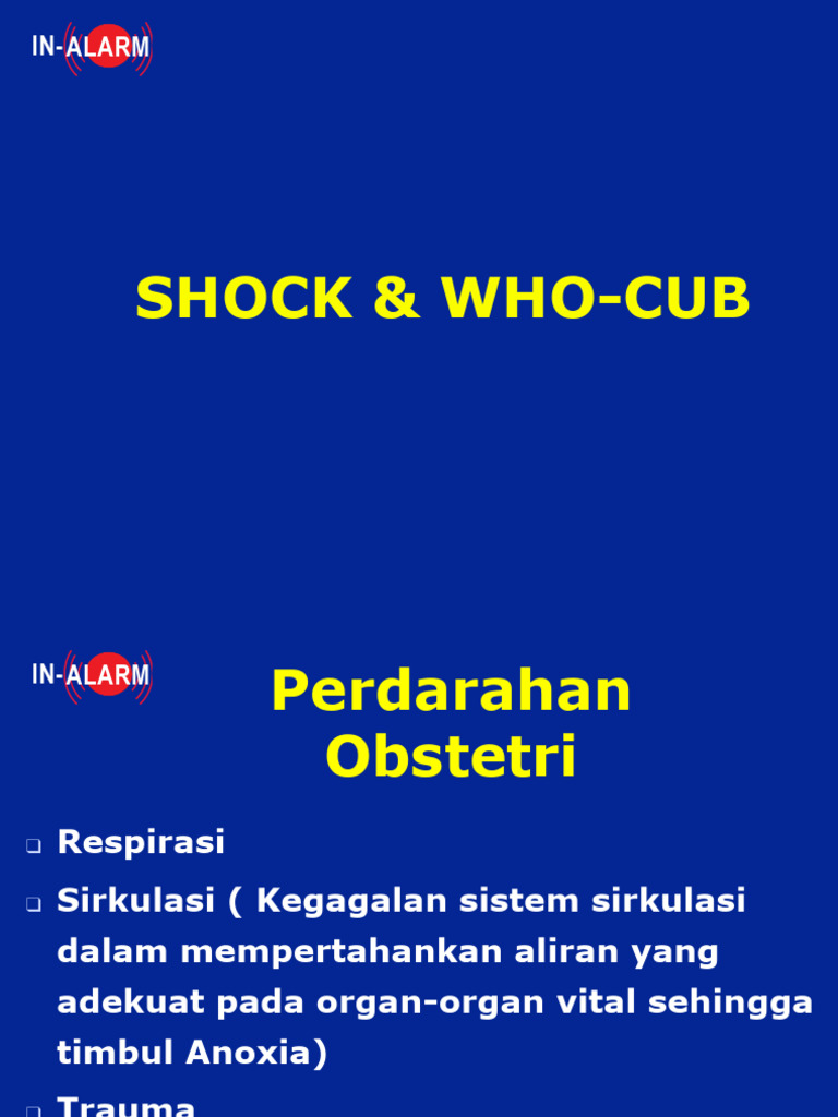 12a Shock _ CUB-WHO | PDF | Shock (Circulatory) | Human Diseases And ...