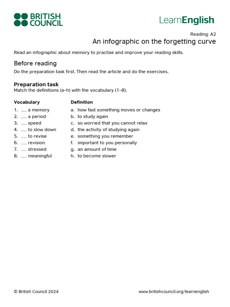 LearnEnglish Reading A2 An Infographic | PDF | Cognition | Cognitive ...
