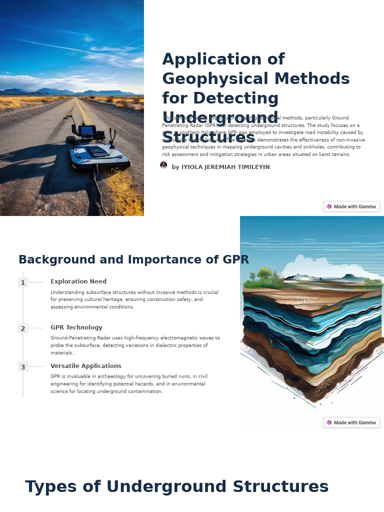 Application of Geophysical Methods For Detecting Underground Structures ...
