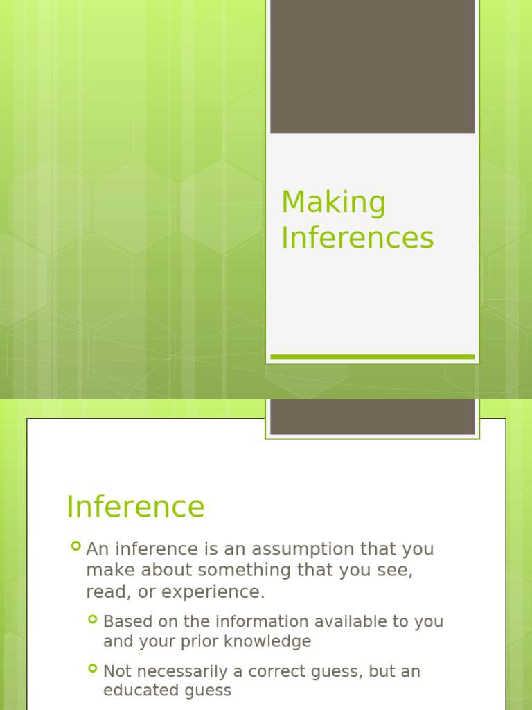 Understanding and Making Inferences | PDF | Inference | Cognitive Science