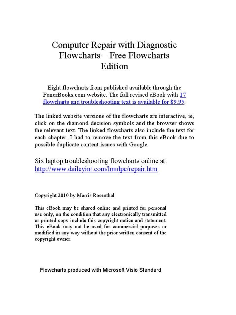Computer Repair With Diagnostic Flowcharts | PDF | Modem | Bios