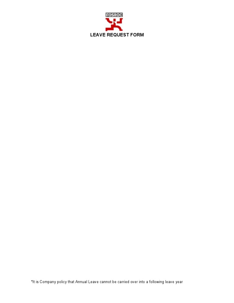 Annual Leave Request Form | PDF