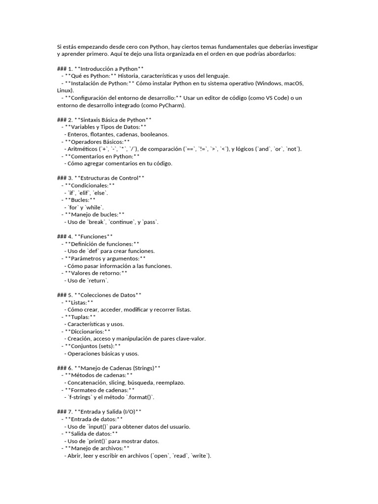 Si Estás Empezando Desde Cero Con Python3 Pdf Python Lenguaje De 7923