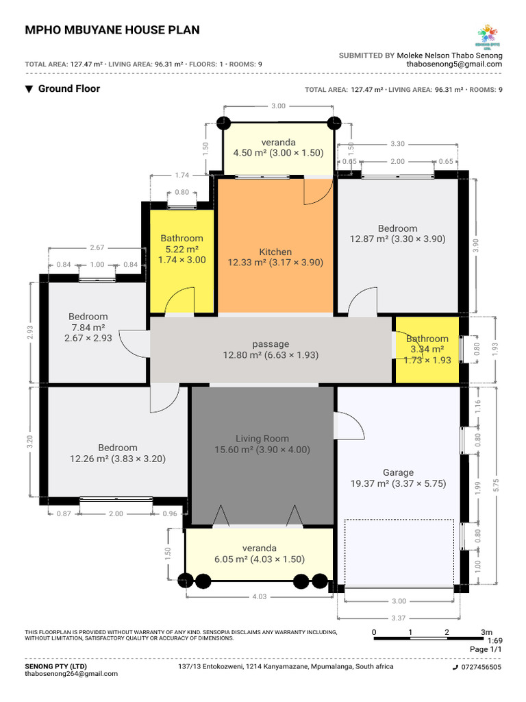 MPHO MBUYANE HOUSE PLAN Sketch | PDF | Home | Room