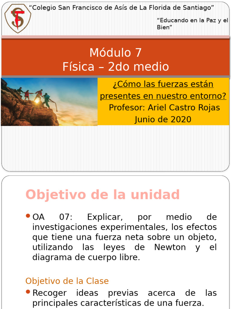 Segundo Medio Módulo 7 Física | PDF | Fuerza | Fricción