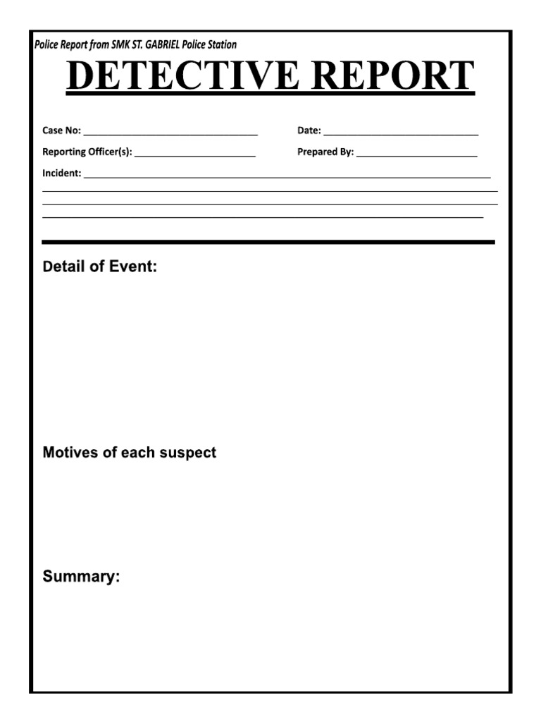 Crime Scene Worksheet | PDF