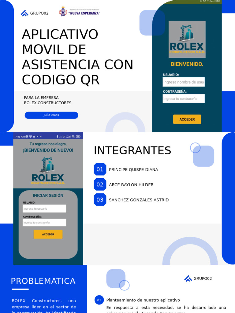 App Asistencia QR para Rolex Constructores | PDF | Aplicación movil ...