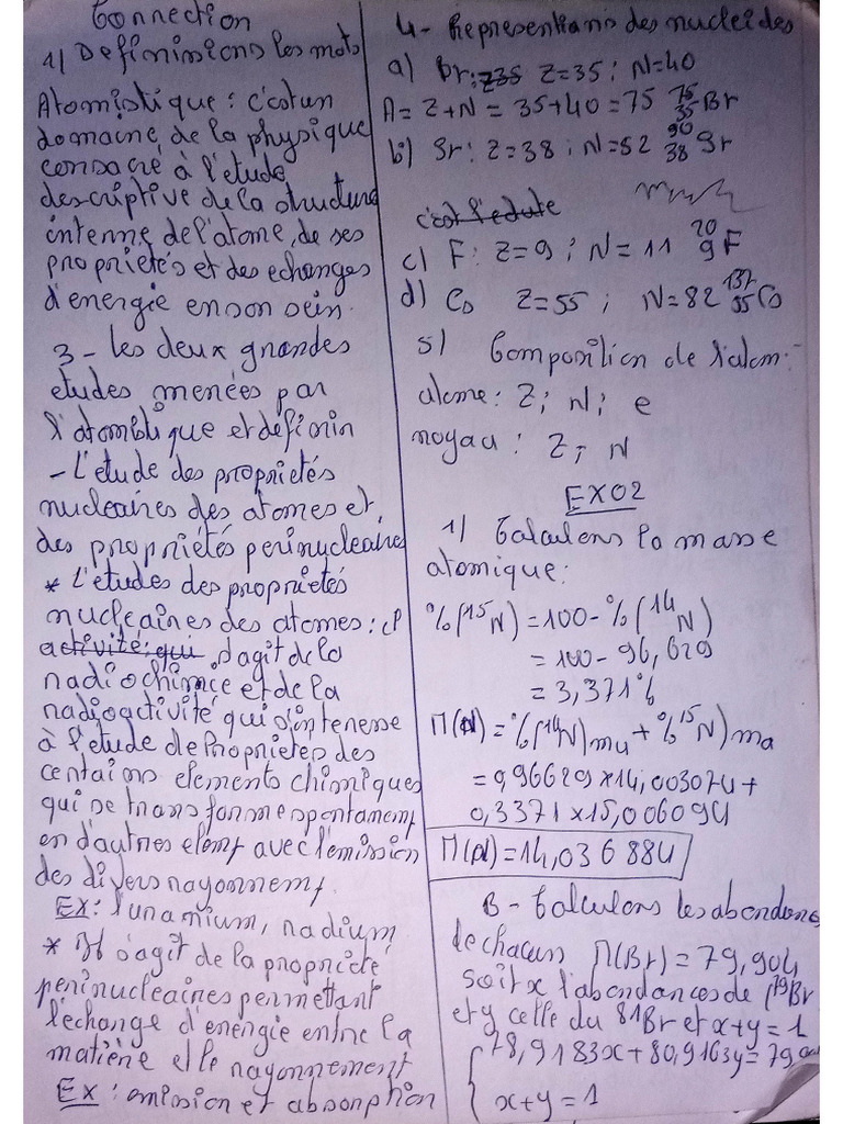 TD Atomistique | PDF