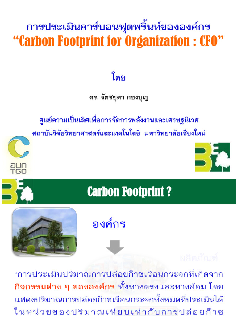 Carbon Footprint For Organization: CFO | PDF