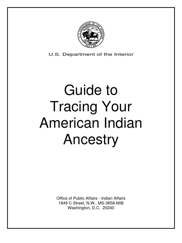 Tracing Indian Ancestry | PDF | Cherokee | Native Americans In The ...